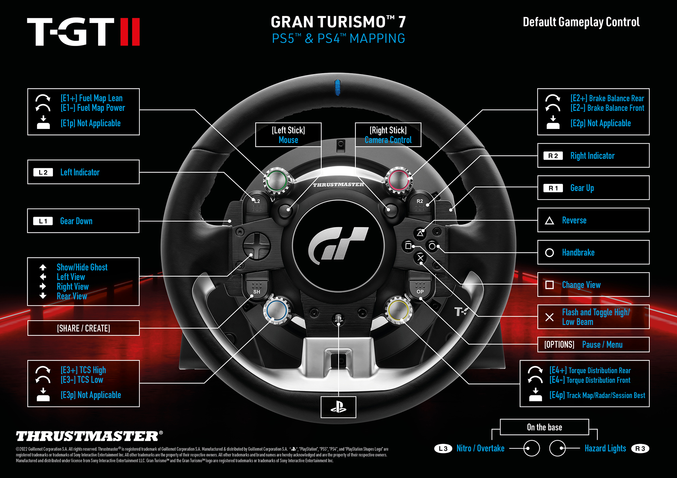 Mapping - T-GT II - MAPPING FOR GT7 - PS4™/PS5™ - TM Club - Thrustmaster