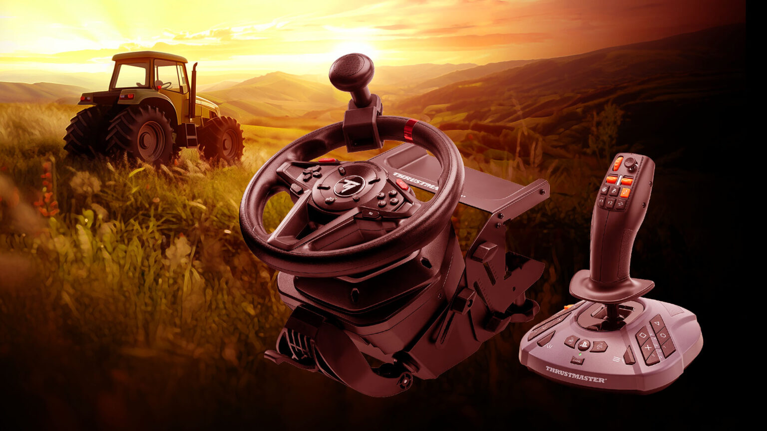 Discover the steering wheel and joystick setup made for Farming ...